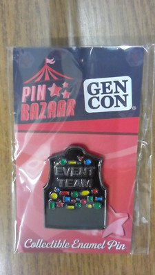 2023 Gen Con Pin Bazaar Rare Pin Event Team Vest Volunteer New Sealed ...