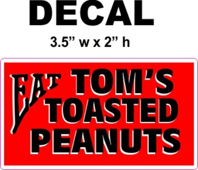 Eat Tom's Toasted Peanuts Decal, Great for Dioramas, Gumball Machine ...