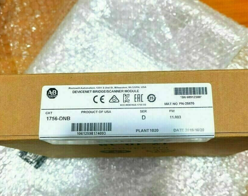 New Factory Sealed AB 1756-DNB SER D ControlLogix DeviceNet Comms ...