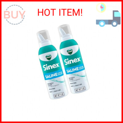 Vicks Sinex SALINE Nasal Spray, Drug Free Ultra Fine Mist, Clear ...