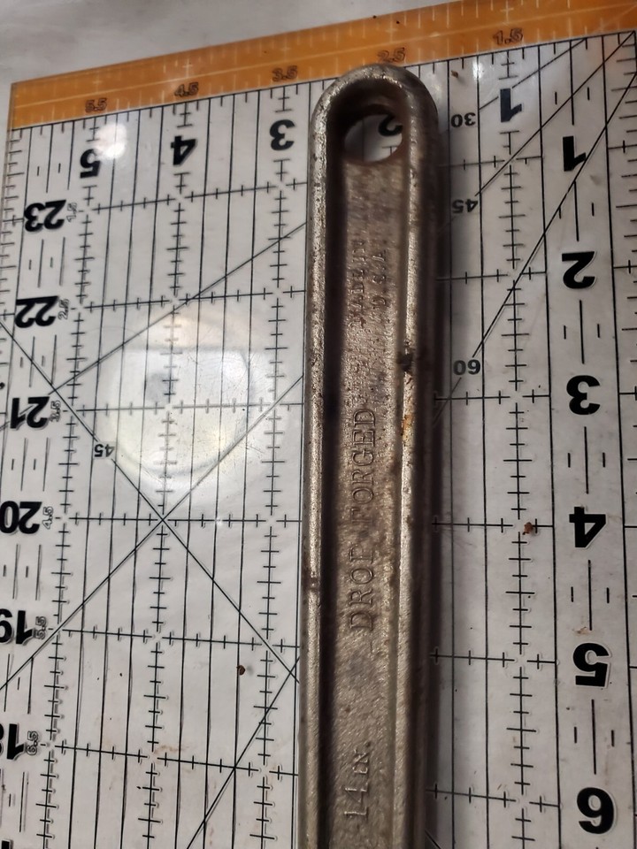 Vintage Dunlap - 14 Inch Pipe Wrench - Adjustable Wrench - Forged in ...