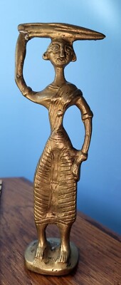 Brass Woman Statue Unique Find | eBay