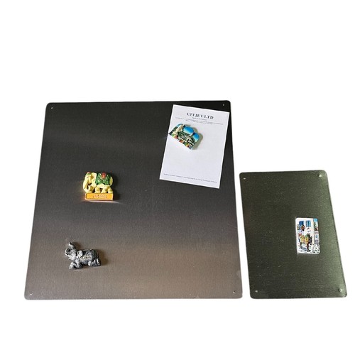 Brushed Stainless Steel Magnetic Notice Message Board Memo A4 A3 A2 A1 ...