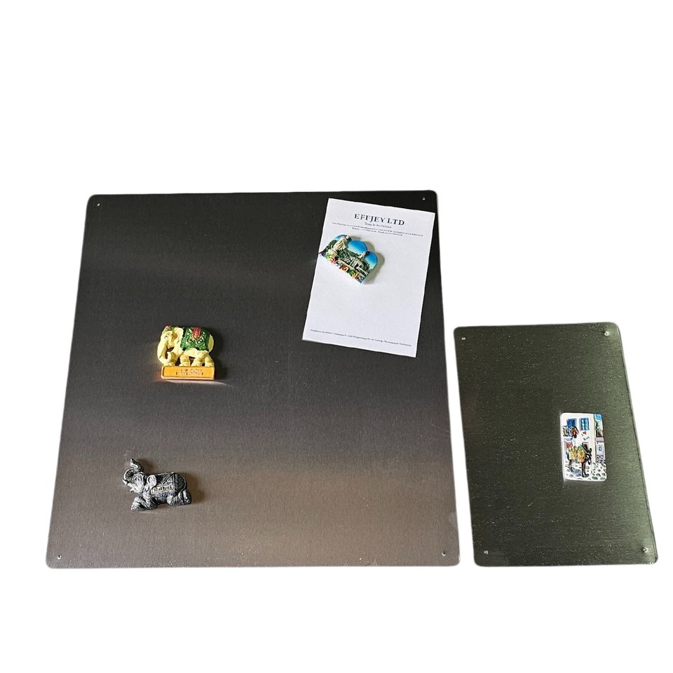 Brushed Stainless Steel Magnetic Notice Message Board Memo A4 A3 A2 A1 ...
