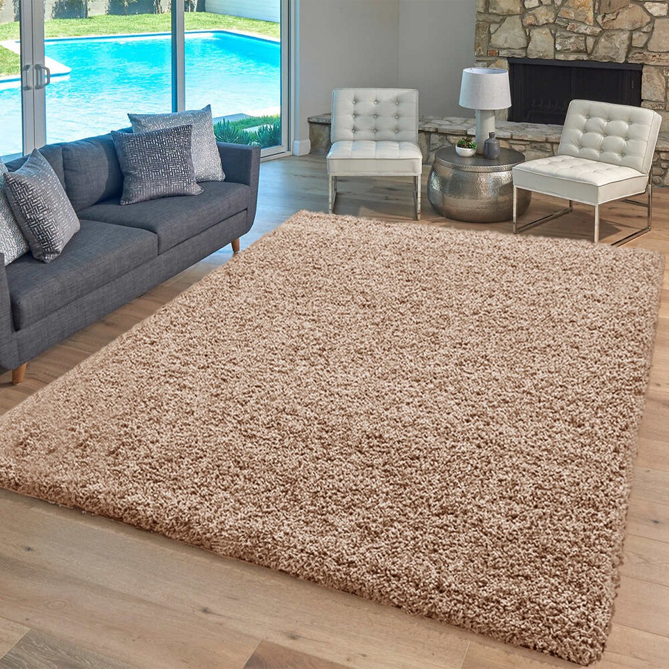 Thick Large Shaggy Rugs Non Slip Hallway Runner Rug Bedroom Living Room ...
