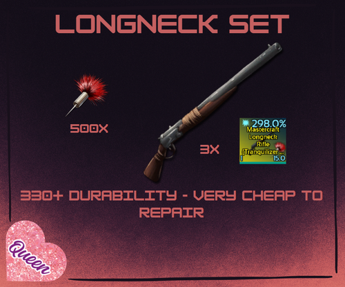 Ark Survival Ascended PvE Weapon Set 3x Longneck Rifle + 500 Tranq ...