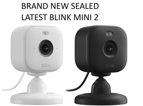 Blink Mini 2 Indoor/Outdoor 1080p Plug-In Security Camera White / Black ...