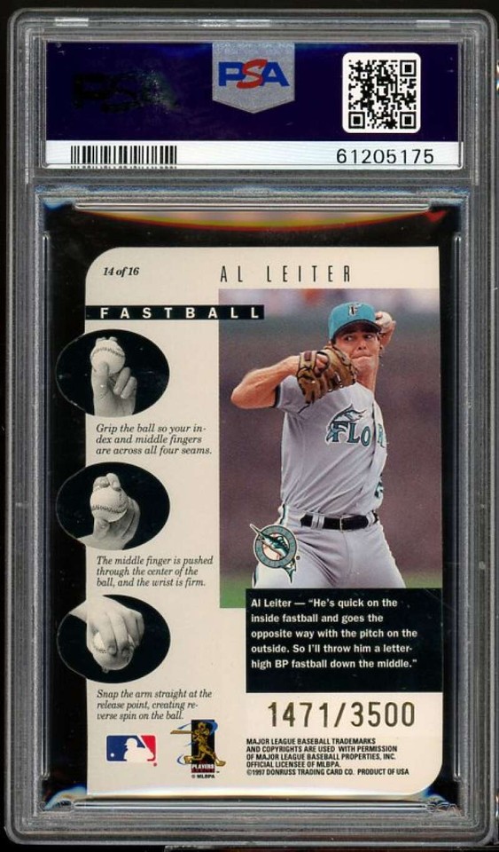 Al Leiter / Derek Jeter Card 1997 Leaf Get A Grip #14 PSA 9 | eBay