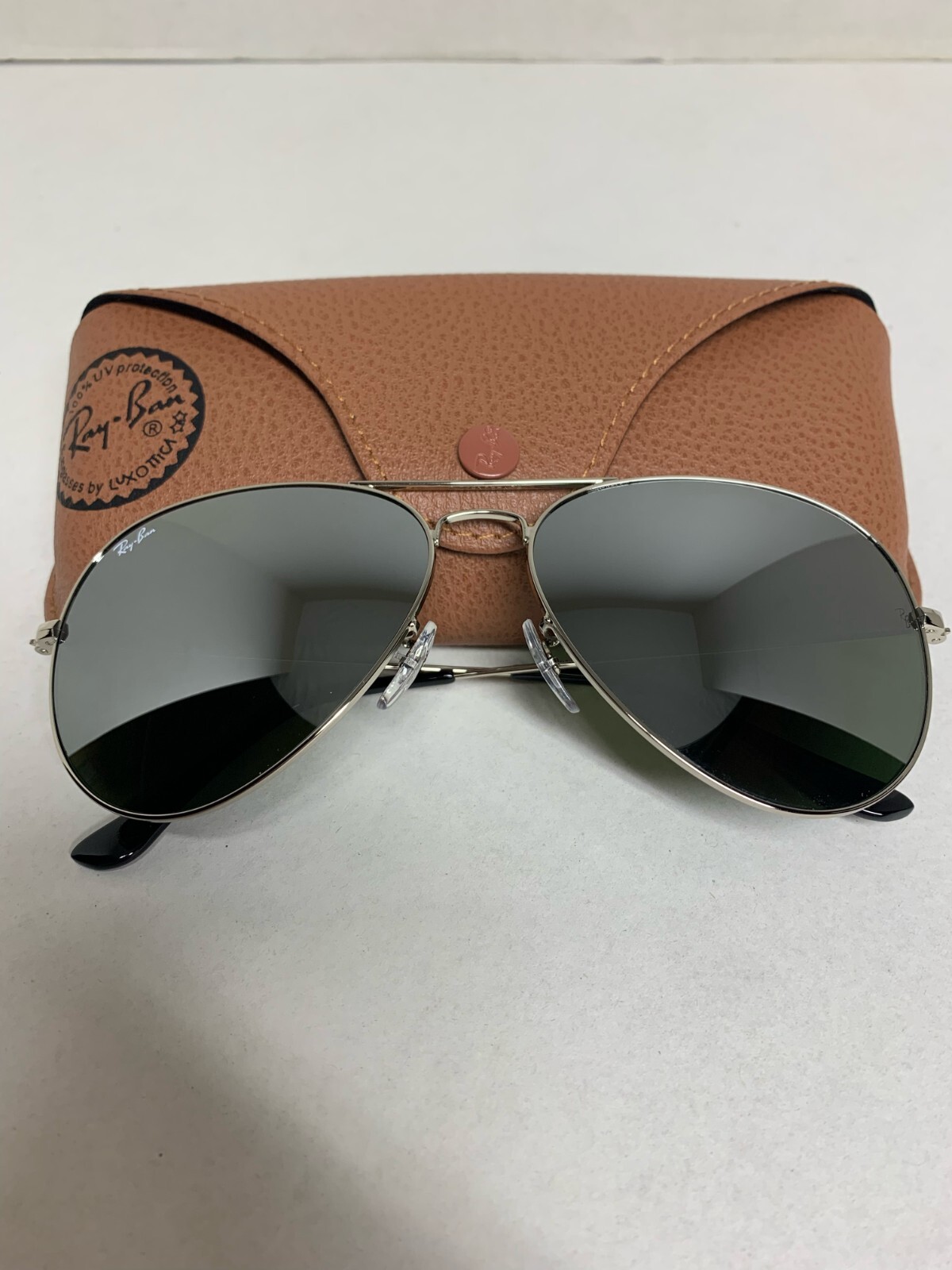 Ray-Ban Aviator Sunglasses RB3026 62mm Silver Frame & Silver Mirror ...