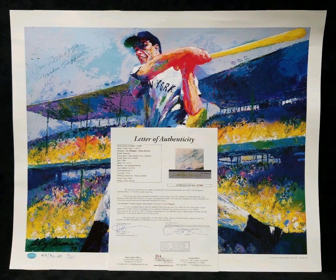 JOE DIMAGGIO Leroy Neiman Signed THE DIMAGGIO CUT Artist Proof ...
