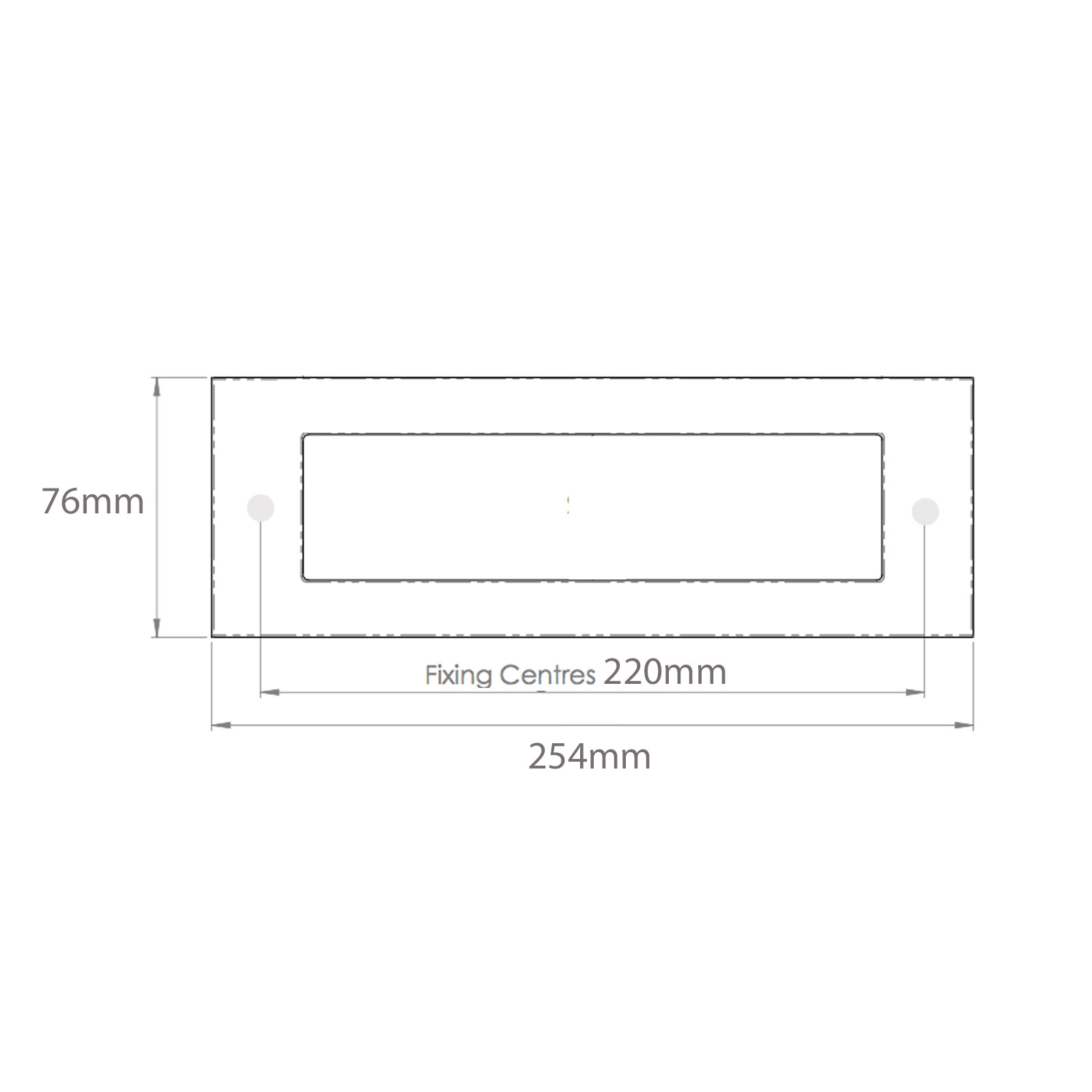 Letter Box Plate Chrome Brass Front Door External Postal Plate Cover ...