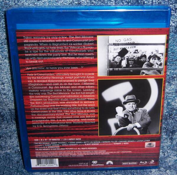 NEW RARE OOP OLIVE FILMS ROBERT ROCKWELL THE RED MENACE MOVIE BLU RAY ...