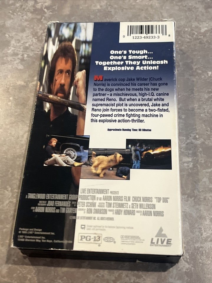 Top Dog VHS VCR Video Tape Movie Chuck Norris 1995 12236999836| eBay