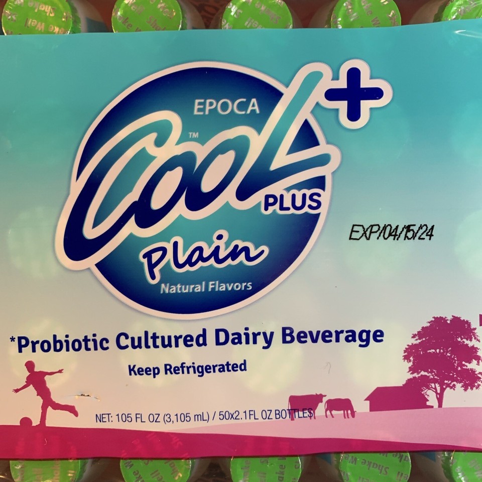 50 Bottles Epoca Cool plus Probiotic Cultured Dairy Beverage, 5 Active ...