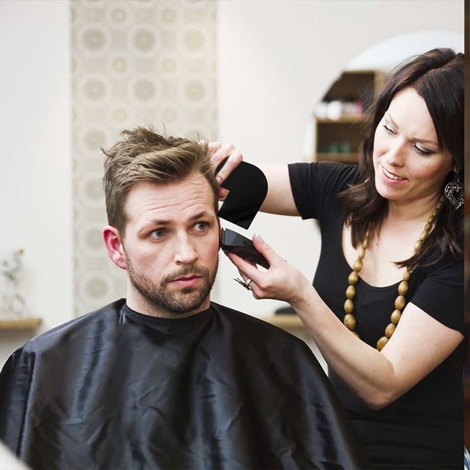 2 Pcs Hairline Shaping Card Beard Guide Template Barber Hair Styling ...