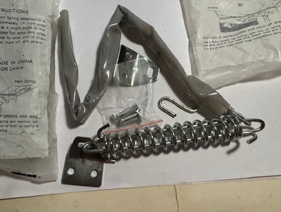 DELUXE Storm Screen Door CRASH Chain Stop Springs (2) ~ New - FREE SHIP ...