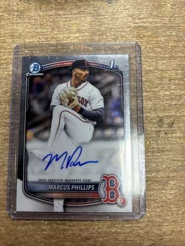 2025 Bowman Draft Marcus Phillips Chrome Auto 1st #CPA-MP Red Sox | eBay