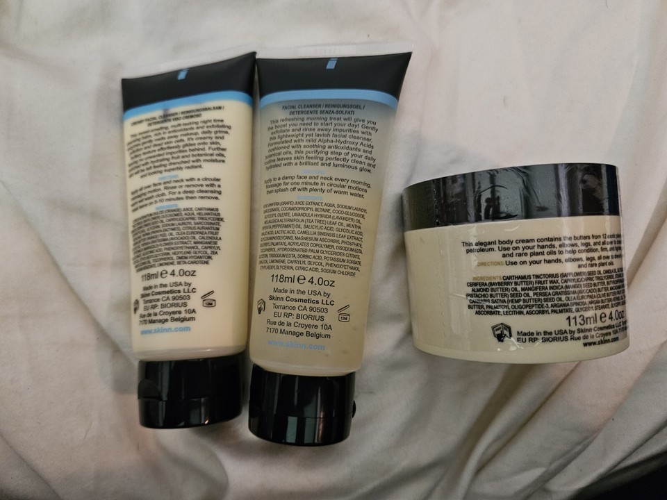 SKINN By Dimitri James 3 Piece Cleanser & Body Cream Set | eBay