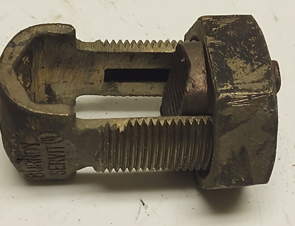 (Lot 4) Bronze 3/0- 500 SPLIT BOLT NUT WIRE ELECTRICAL CABLE CLAMP ...