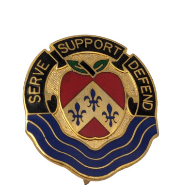 US Army 205th Support Group DUI Crest Pin G-23 Ira Green “Serve Support ...