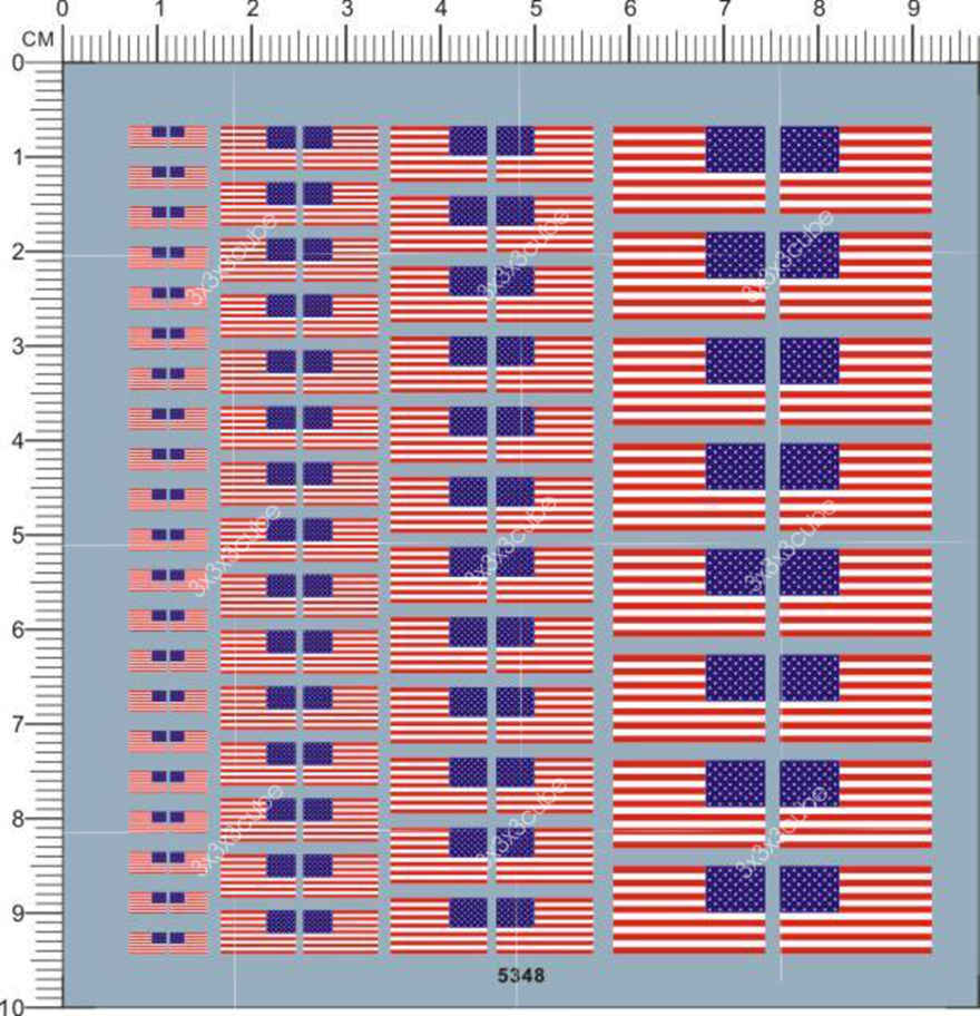 Diffrent Size Scale USA American National flags Model Markings Water ...