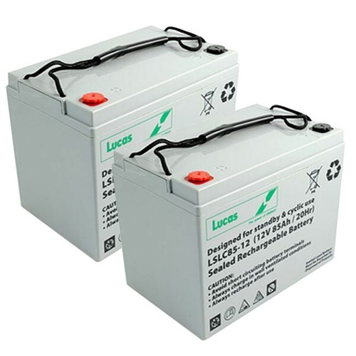 2 X Lucas 85AH Battery Mobility Scooter, Wheelchair Golf Buggy 85ah ...