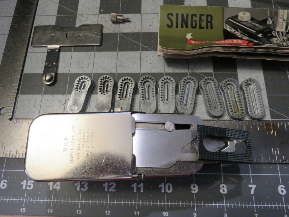 Singer Buttonholer / Monogrammer Sewing Attachment in Box Embroidery | eBay