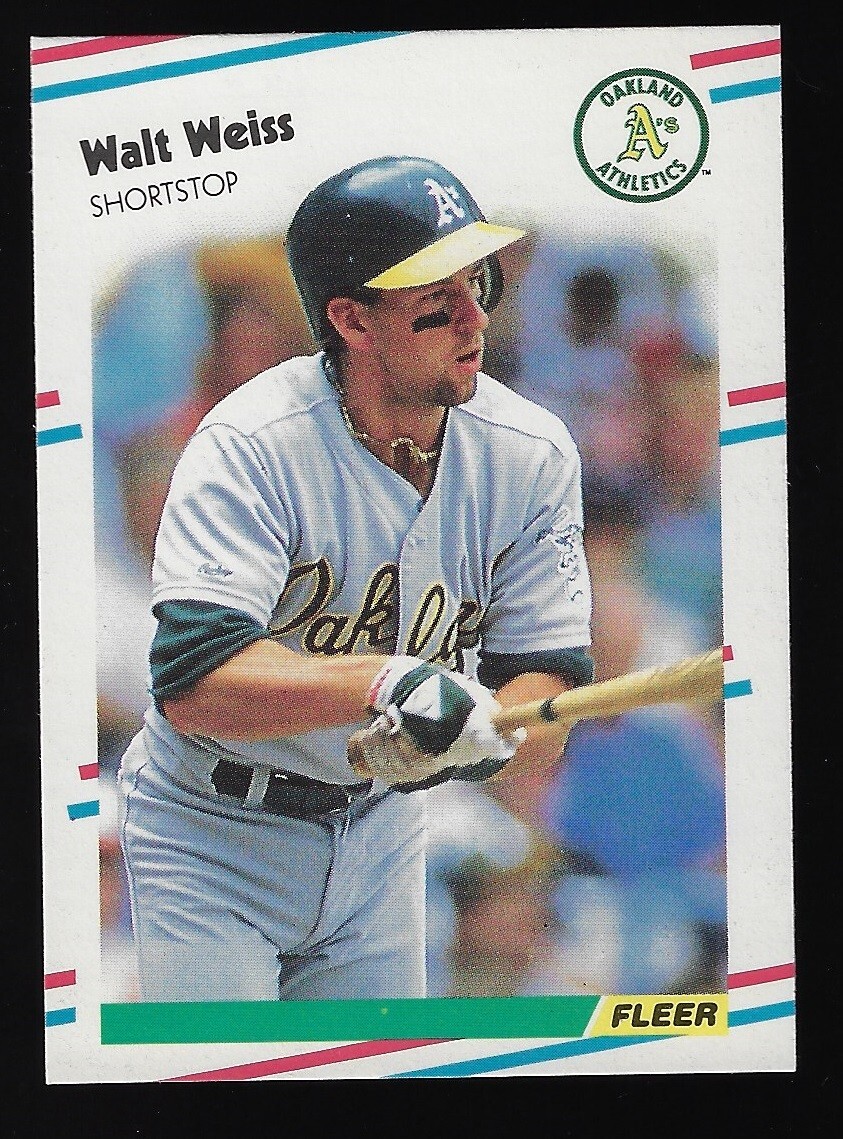 1988 Fleer Update Walt Weiss Rookie Card #U-56 Oakland Athletics | eBay