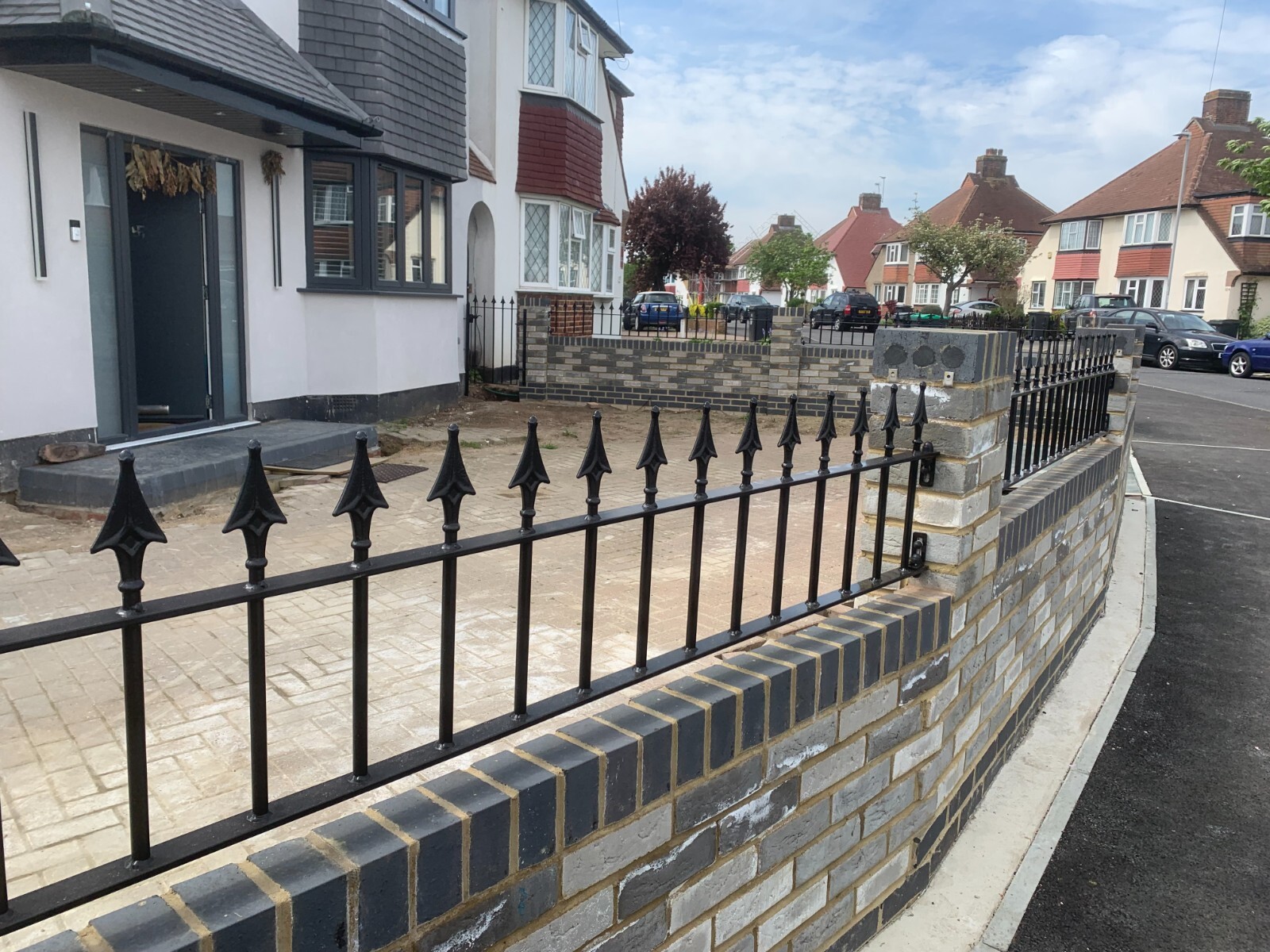 Metal Fencing panel, low wall railings, pedestrian gate ,made to order ...