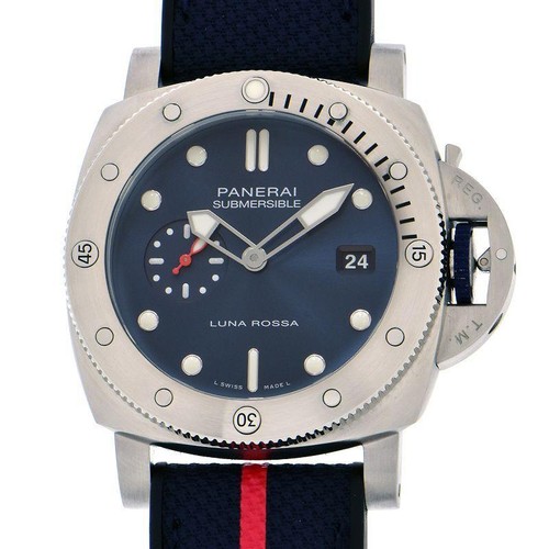 PANERAI Men's Submersible Quarantaquattro Luna Rossa PAM01391 Automatic ...
