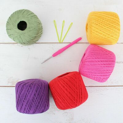 100% Pure Cotton Crochet Thread Sets by Threadart - Size 10 & 3 - 33 ...