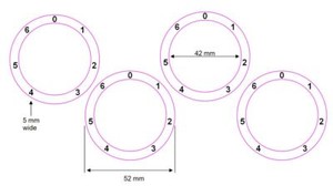 STOVE COOKER HOB DIAL KNOB STICKER DECAL NUMBERS 1-6 CLOCKWISE WITH ...