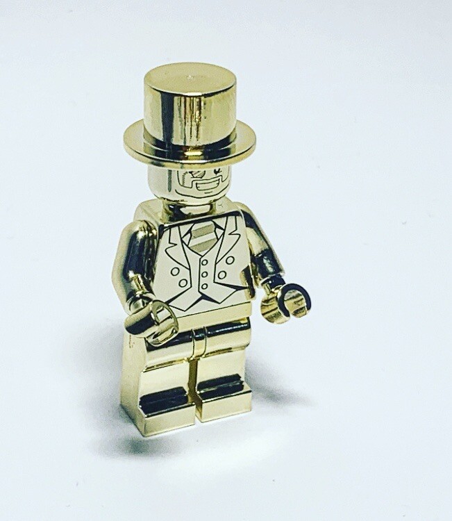 Lego Chrome Plated Mr Gold Mini Figure Official Custom Lego Parts New ...