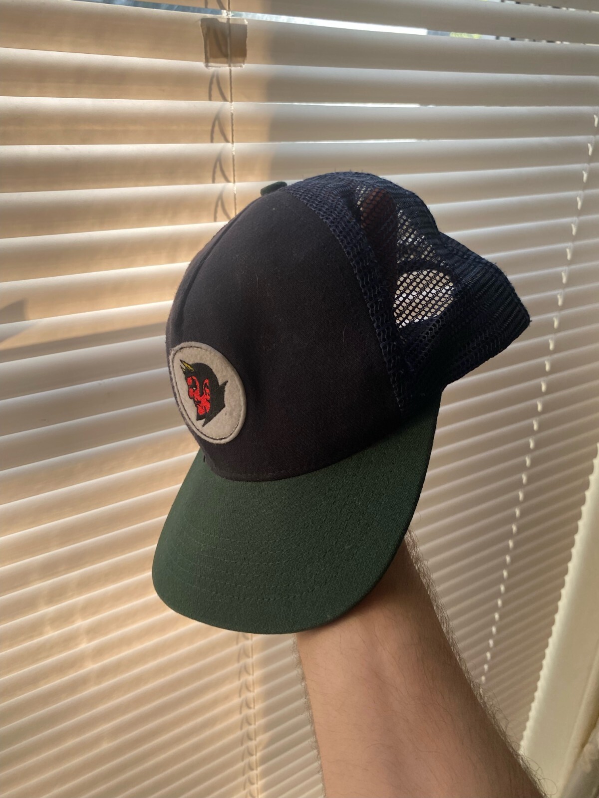RARE 90's Supreme Devil Snapback Mesh Hat Vintage Mad… - Gem
