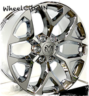 22" chrome Snowflake 5668 OE replica wheels fits 2019 2025 RAM 1500 6x5 ...