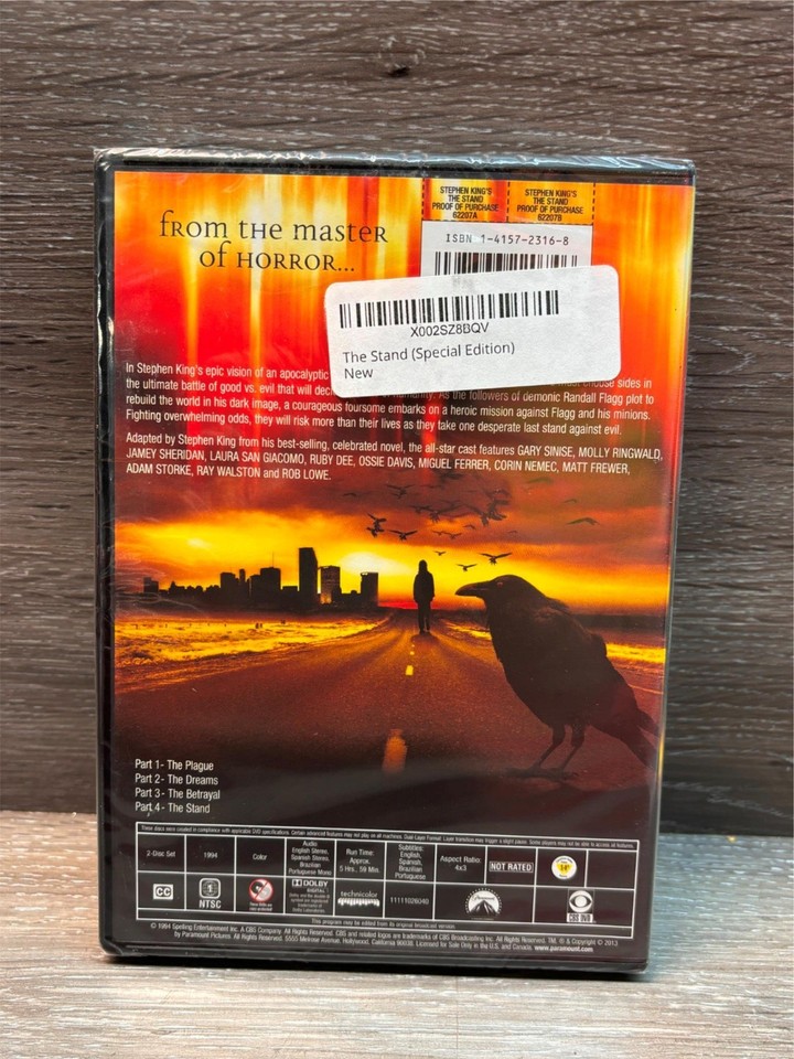 The Stand (DVD, 1994) Stephen King New/Sealed | eBay