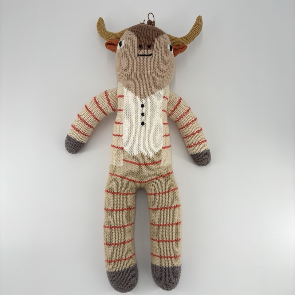 BlaBla Doll Pablo the Longhorn Plush Stuffed Animal Beige w/ Orange ...