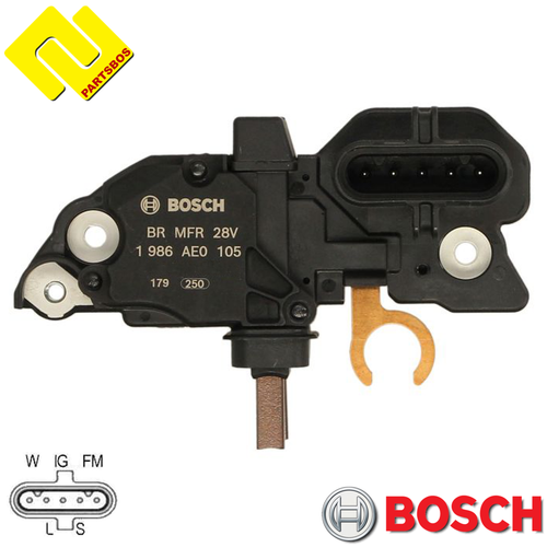 BOSCH 1986AE0105 Alternator Voltage Regulator 28v ,F00MA45253 ...