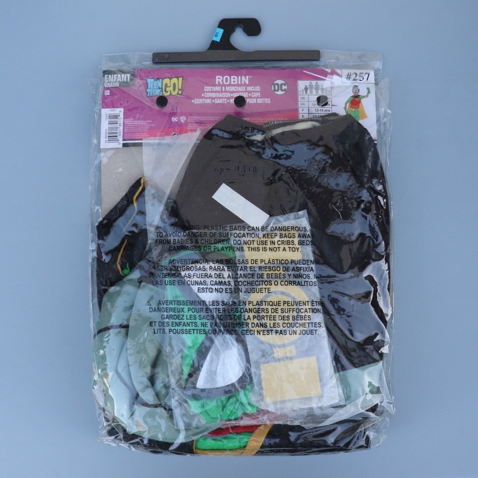 Teen Titans Go Robin Costume Child Size Large 12-14 | eBay