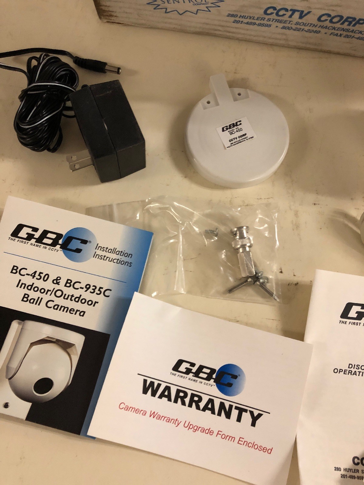 GBC BC-450 & BC 93 Ball Camera Security CCTV B&W Indoor / Outdoor | eBay