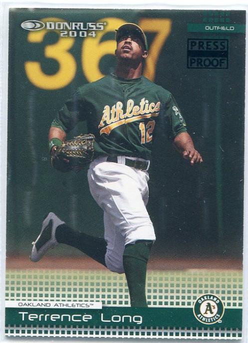 2004 Donruss - Terrence Long #172 Black Press Proof /10 for sale online ...
