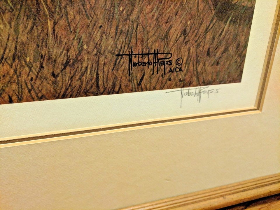 Norberto Buddy Reyes lighograph signed Little Cowboy Child Boy Western ...