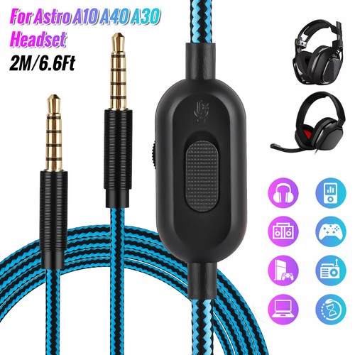 Replacement Audio Cable Cord with Volume Control for Astro A10 A40 A30 ...
