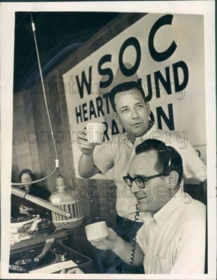 1967 Press Photo John Harper & Jack Knight of WSOC Radio Vintage ...