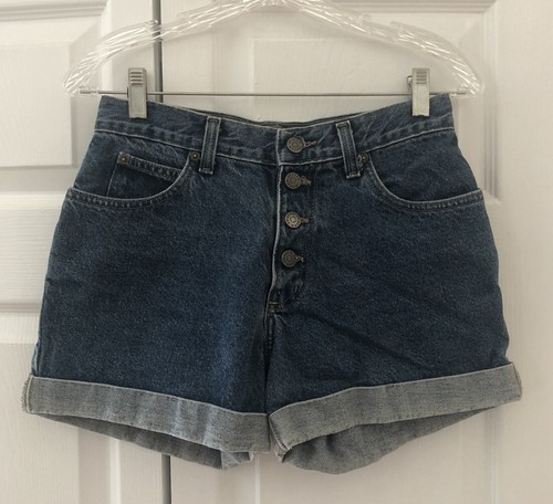 Juniors Denim Button Fly Cuffed Shorts Size 7 | eBay