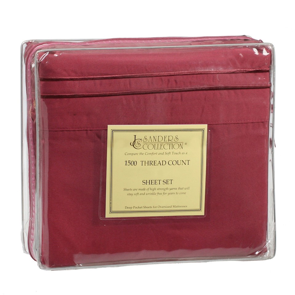 1500 Microfiber Thread Count 4 Piece Bed Sheet Set Many Sizes & Colors ...