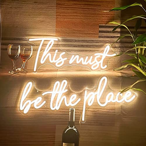 for Wall Décor, (Large) 43.7X8 inches Neon This Must Be The Place Neon ...