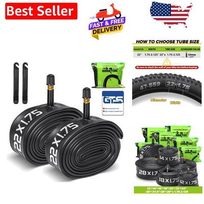 Versatile 22" Bicycle Tube Inner Tubes - 2 Pack with Tire Levers for ...