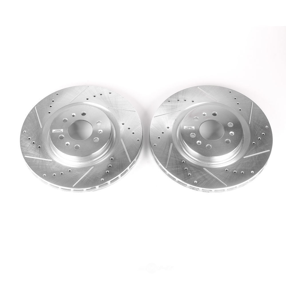 Disc Brake Rotor Set-Front Drilled, Slotted and Zinc Plated Brake Rotor ...