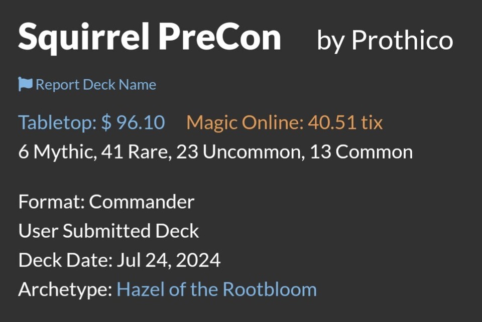 MTG Bloomburrow Commander Deck - Squirreled Away (Hazel of the ...